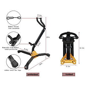 SUNYIN Saxophone Stand Saxophone Cleaning Kit Cleaning Cloth Cotton Saxophone Neck Strap Alto/Tenor Saxophone Accessories Sax Stand