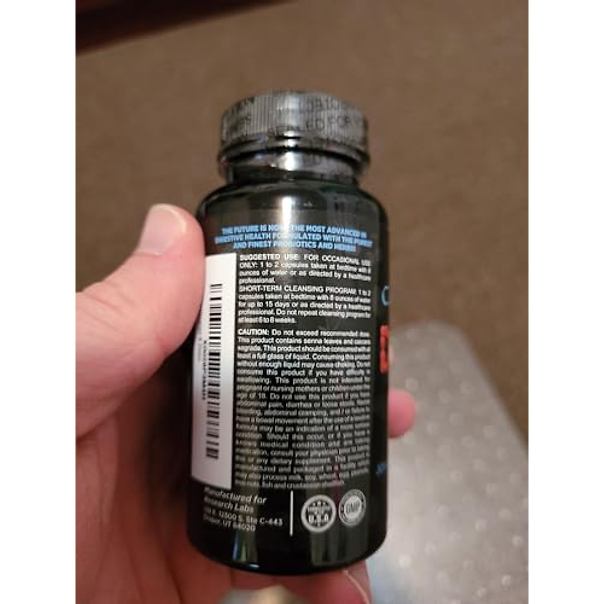 Research Labs 15 Day Colon Cleanse & Detox for Less Bloat Flat Tummy w/Probiotics - 2 Fer 1 - Constipation Relief - Flushes Toxins, Boosts Energy. Clinically Researched Safe and Effective Formula