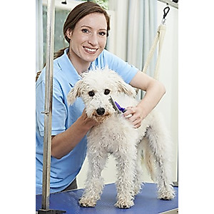 HERTZKO Flexible Slicker Brush - Removes Loose Hair, Tangles, and Knots, Flexible Head Contours on Your Pet’s Skin - Suitable for Dogs and Cats (Single Sided Brush)