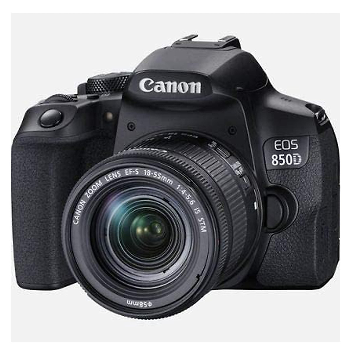Canon EOS 850D (Rebel T8i) DSLR Camera w/EF-S 18-55mm f/3.5-5.6 III + EF-S 55-250mm f/4-5.6 is STM + 500mm f/8 Focus Lenses + 2X 64GB Memory + Case + Filters + Tripod + More (35pc Bundle)