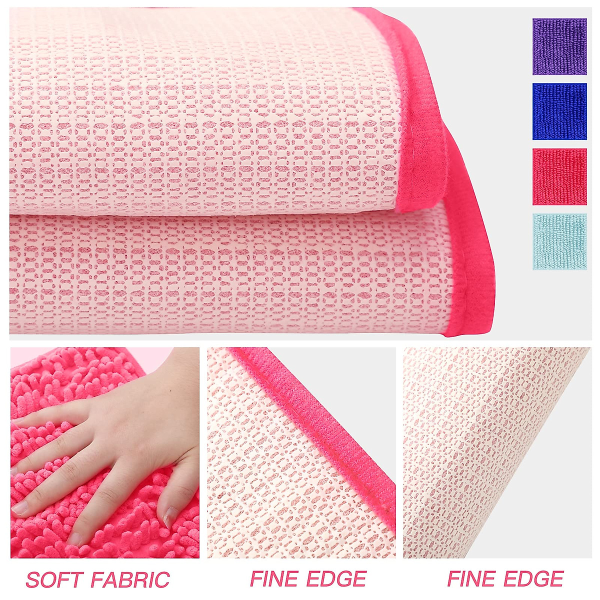 16 Pcs School Locker Bulk Carpet Locker Rug Locker Organizer School Locker Bulk 10 x 10 Square Locker for School Locker Class Accessories (Pink,Cyan,Dark Blue,Purple)