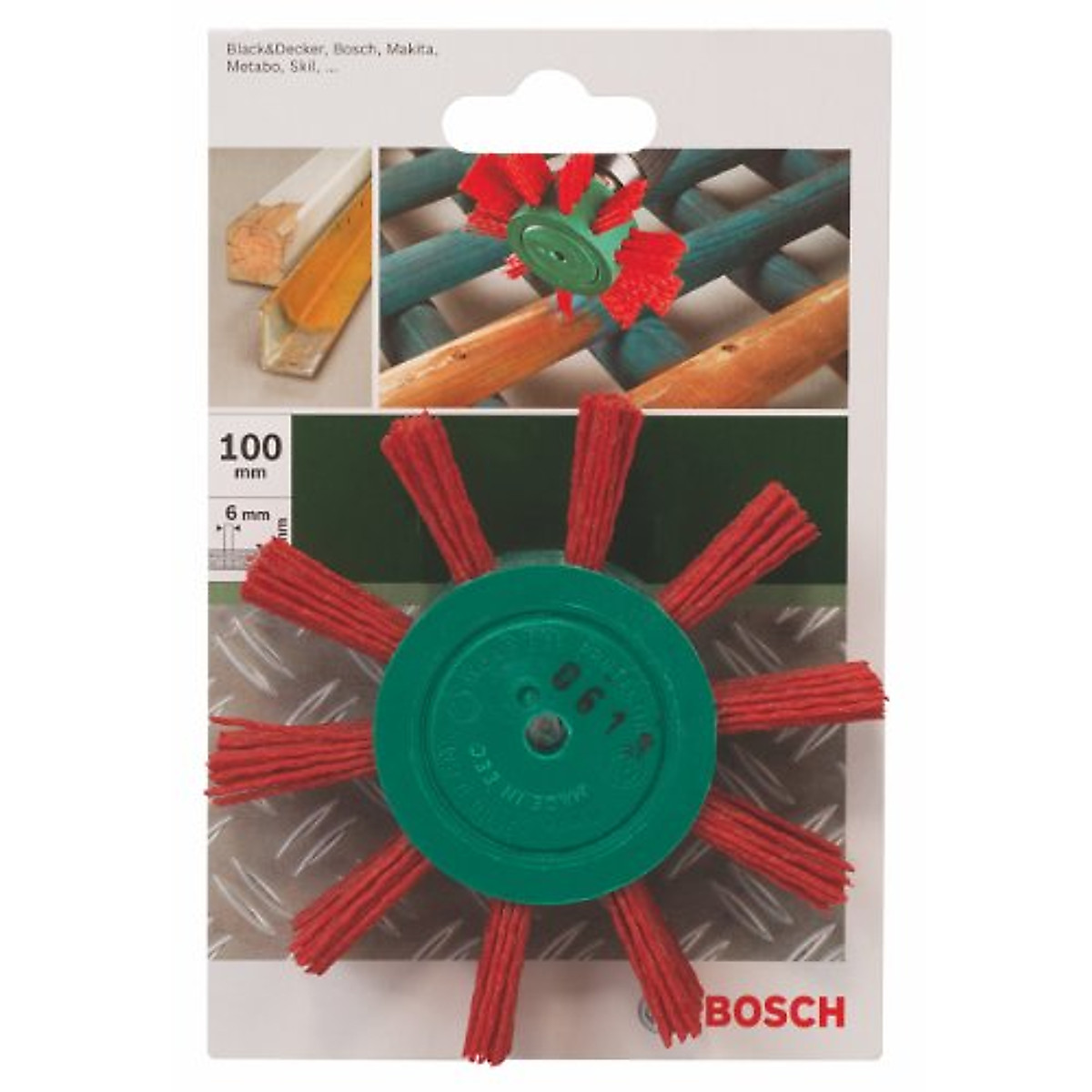 Bosch 2609256543 6 x 100 mm Flap Brush Nylon Wire