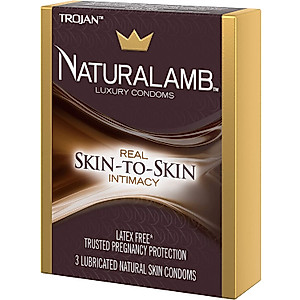 Trojan Natural Lamb Lubricated Condoms (3 Condoms)