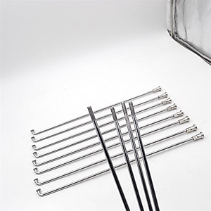 10 Gauge Bike Spokes Diameter 3.2mm E-Motorcycle Spokes J-Bend Material 304 Stainless Steel Sliver Electric Bike Wheel Spokes (Color : Length 170mm)