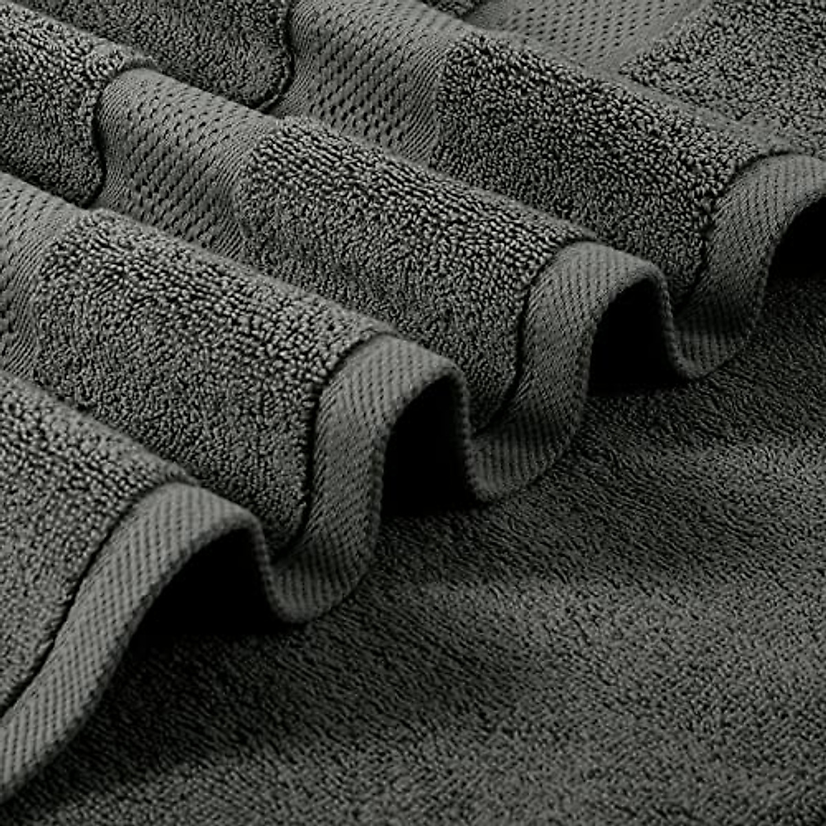 Oakias Grey Bath Towels – 4 Pack – 27 x 54 Inches – Highly Absorbent, 600 GSM Fluffy & Soft Luxury Bath Sheets