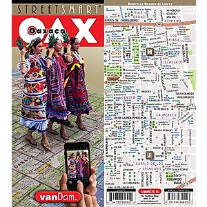 StreetSmart® Oaxaca Map by VanDam -- Laminated State, Region and City Map to Oaxaca, Mexico with all attractions, sights, museums, mezcalerias, hotels, ... 2024 Edition (English and Spanish Edition)
