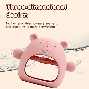 Baby Teething Toys,Baby Teether,Vcnoeo Anti-Drop Wrist Teether, Chewing Toys Suitable for Babies Over 3 Months Old,for Soothing Teething Pain (Caramel)