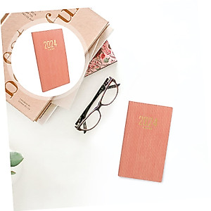 MAGICLULU 3pcs Gallery Leather Weekly Planner 2024 Weekly Planner Notebook Daily Task Planner Weekly Pocket Planner Pocket Notebook Office Accessory Paper Calendar Work Small Notebook