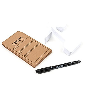 GLOCHYRA Seed Packet Storage Box Garden Seed Storage Organizer - Seed Container Comes with 100 Plant Labels, 10 Seed envelopes, Marker Pen