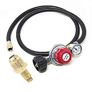 GasOne 2120 Heater and Fire Pit-3/8 Female Flare Nut Indicator 4 Feet Hose Universal QCC1 for Propane Gas Grill