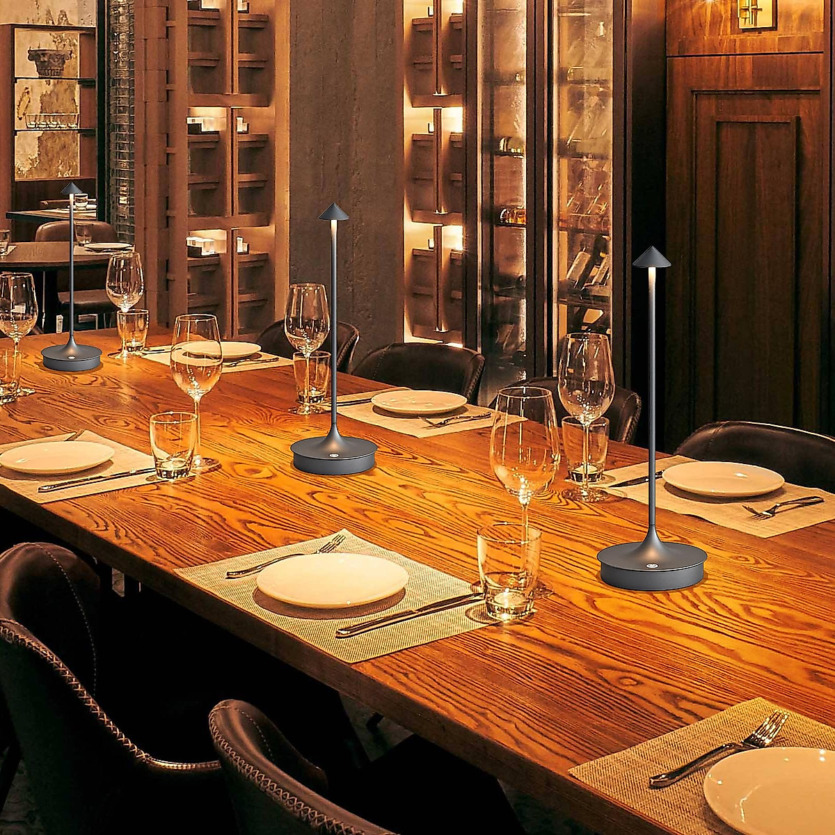 Cordless Table Lamp Rechargeable LED Table Lamps Battery Operated 4000mAh Touch Dimmable Wireless Lamp Waterproof Portable Outdoor Table Light for Restaurants and Dining Home Indoor/Outdoor Use