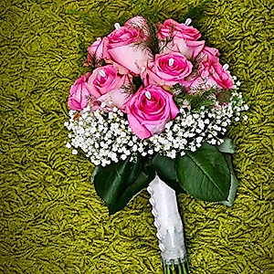 Corsage Boutonniere Pins Teardrop Pearl Head Pins Wedding Bouquet Pins White Straight Head Pins for DIY Crafts Jewelry Making Sewing Wedding Flower Decorations (100 Pieces with 1 Box)