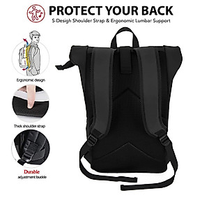 X RAY Rolltop Backpack | Leather Backpack | Travel Backpacks | School Backpack