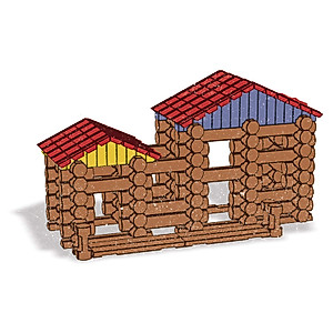 Lincoln Logs Centennial Edition Tin Amazon Exclusive-150+ Pieces-Real Wood-Ages 3+-Best Retro Building Gift Set for Boys/Girls-Creative Construction Engineering-Top Blocks Kit-Preschool Education Toy,Bronze