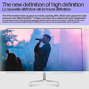 HP Series 5 524sf Monitor 94C17AA#ABA (Replaces M24f) 24" FHD IPS (1920x1080) Display, 1x HDMI, 1x VGA, Flicker-Free, Ideal for Home & Business, Black/Silver