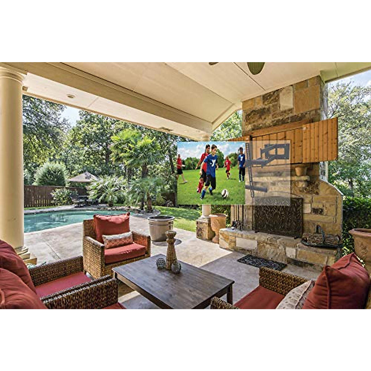 FORGING MOUNT Long Arm TV Mount, Full Motion Wall Mount Bracket with 43 inch Extension Articulating Arm TV Wall Mount, Fits 42 to 86 Inch Flat/Curve TVs, Holds up to 110 lbs,VESA 800x400mm Compatible