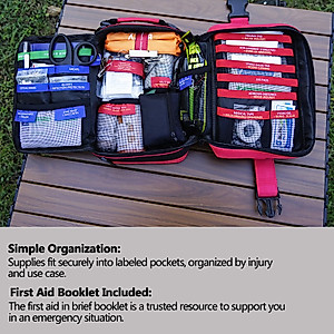 Besst Survivor Comprehensive First Aid Kits- Advanced Trauma Kits with Labeled Compartments, Large Emergencies Medical Kits for Car, Home, Camping and Outdoor Emergencies -252 Piece Set