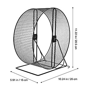 UKCOCO Hamster Exercise Wheel- Metal Hamster Wheel Hamster Running Wheel, Wire Mesh Gerbil Wheel Hamster Toy with Bracket, Silent Jogging Wheel for Hamsters Squirrel
