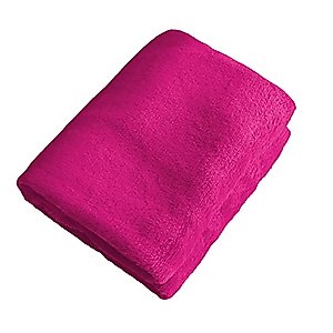 iMaylex Soft Puppy Flannel Fleece Blanket for Pet Dog Cat, Plush Microfiber, Cozy and Lightweight, Fuchsia, Pet, 19 x 27 inch (50 x 70 cm)
