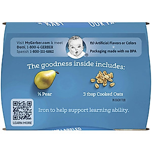 Gerber Baby Food, 2nd Foods, Pear Cinnamon with Cereal 8 Ounce (Pack of 8)