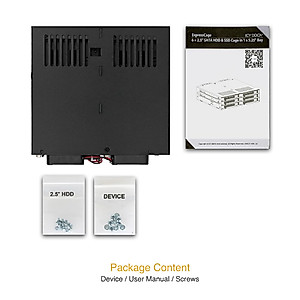 ICY DOCK 6 Bay 2.5” SATA HDD / SSD Hot Swap Tool-Less Backplane Enclosure with Dual Cooling Fan for 5.25” Bay | ExpressCage MB326SP-B
