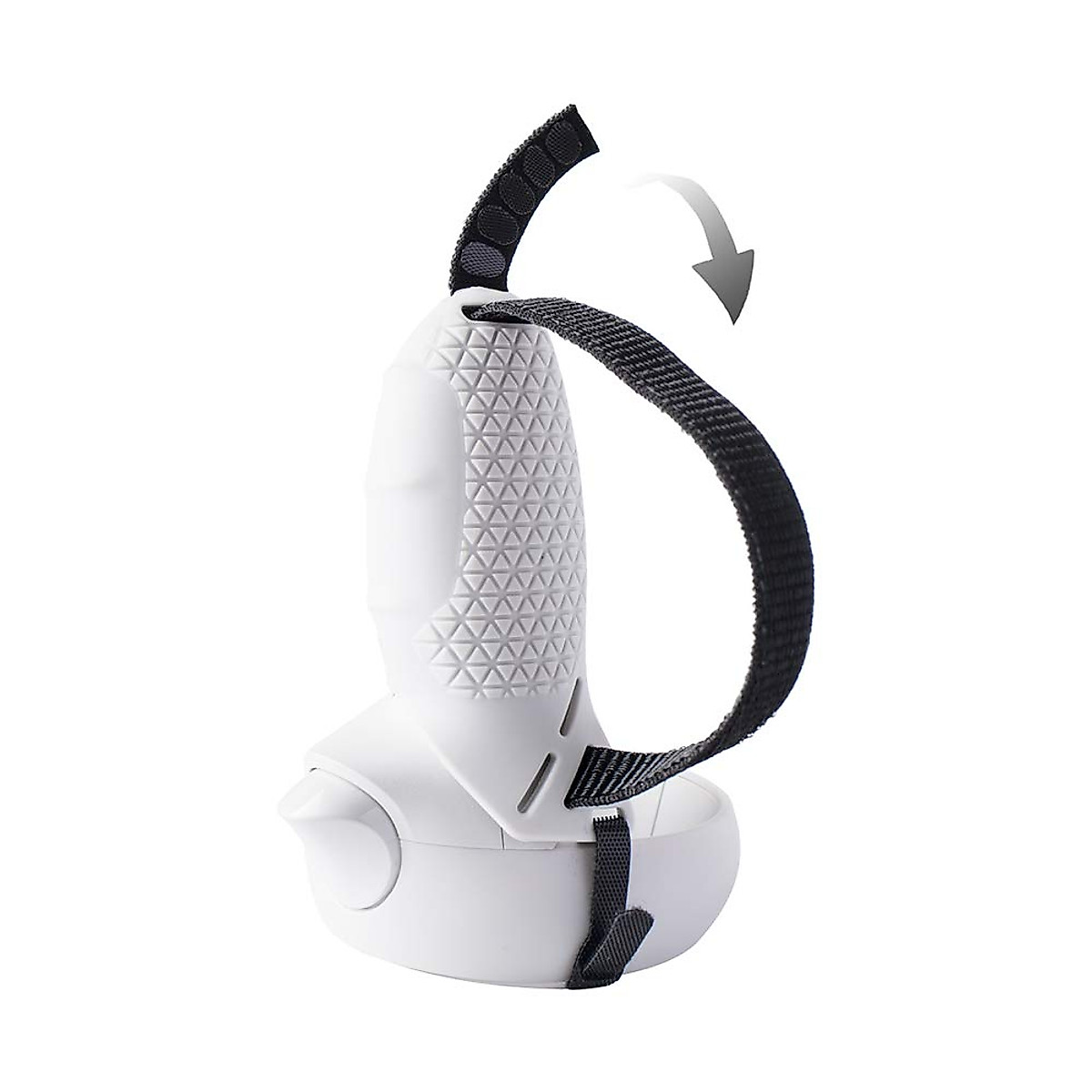 SINWEVR Touch Controller Grip Cover Compatible for Meta/Oculus Quest 2, Anti-Throw Handle Protecting Sleeve Quest 2 Accessories with Adjustable Knuckle Strap (White - TPU)