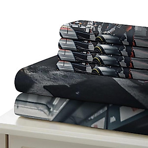 BUKISA Formula-Racing Racing Warmth Bedding Set Hidden Zipper Duvet Cover Set with Pillowcases Contests Quilt Cover Set Soft Microfiber Comforter Cover Various Sizes for Kids Adults Full（203x228cm）