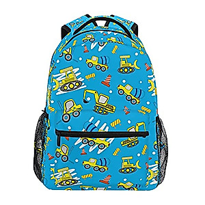Cute Car Cartoon Excavator Backpack Bookbags Daypack Kids Girls Boys Blender Backpacks Laptop Bags School Purse Travel Sports Water Resistant Men Women