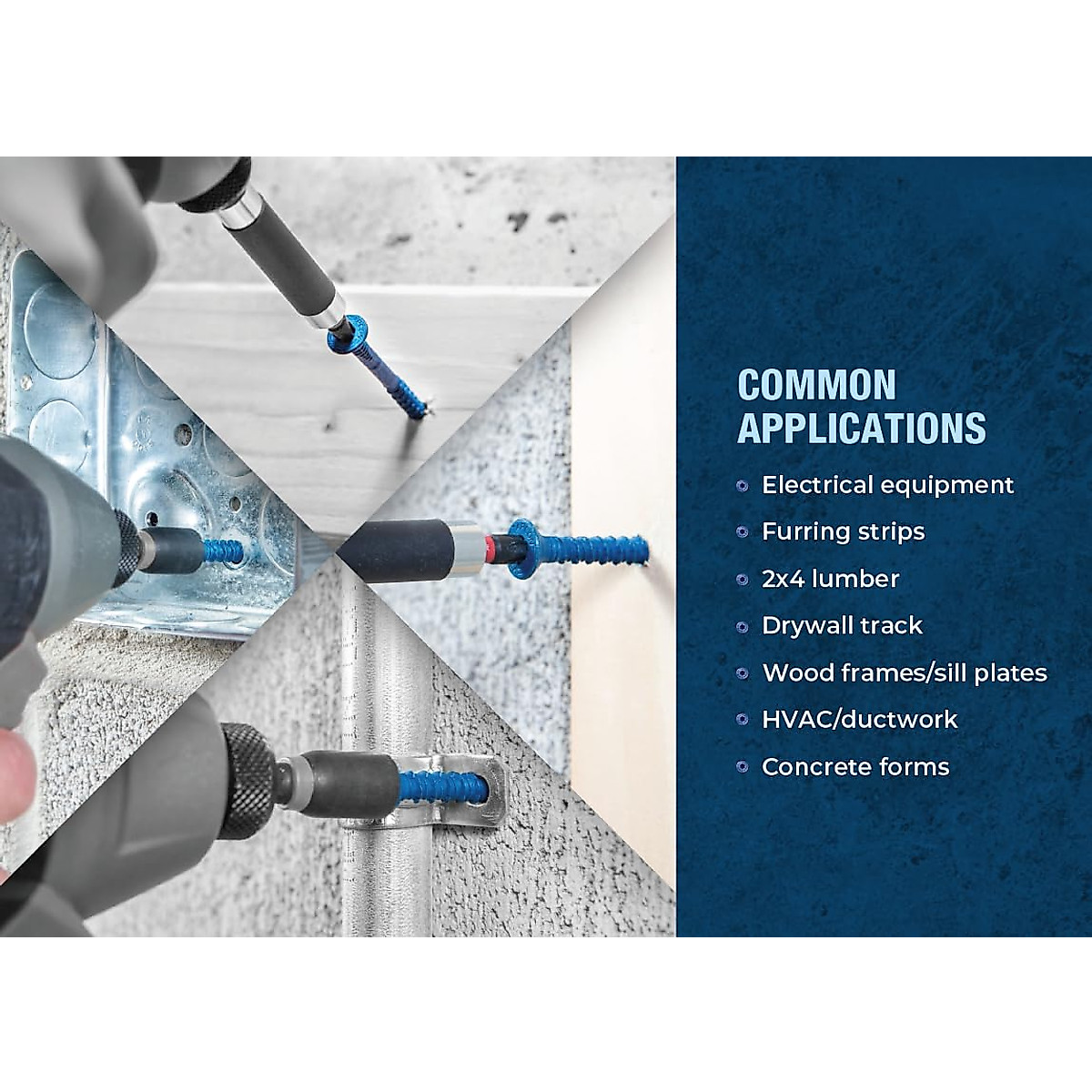 Tapcon 1/4" x 1-3/4" Star Torx Head Concrete Anchor Screws 3185407V2 | 100 Pack | Drill Bit Included