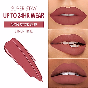 MAKI YIKA Brown Nude Lipstick for Women Color Stay Long Lasting Lipsticks, No Smudge Matte Liquid Lipstick Transferproof, DINNER TIME