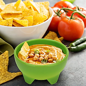 ZEAYEA Set of 18 Salsa Bowls, 12 oz Plastic Dipping Bowls, 4.5" Mexican Party Serving Bowls, Plastic Guacamole Bowls for Condiments, Dipping Sauces, Taco, Snack
