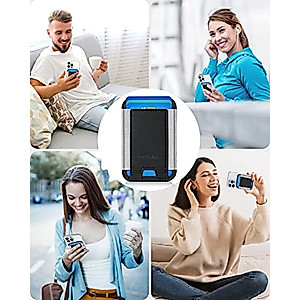 Phone Card Holder, Premium Leather Phone Wallet Stick On, Strong Adhesive Cell Phone Pocket Credit Card Holder for Phone Compatible with iPhone, Samsung & Most Smartphones, Fit 7 Cards, Black, 1 Pack