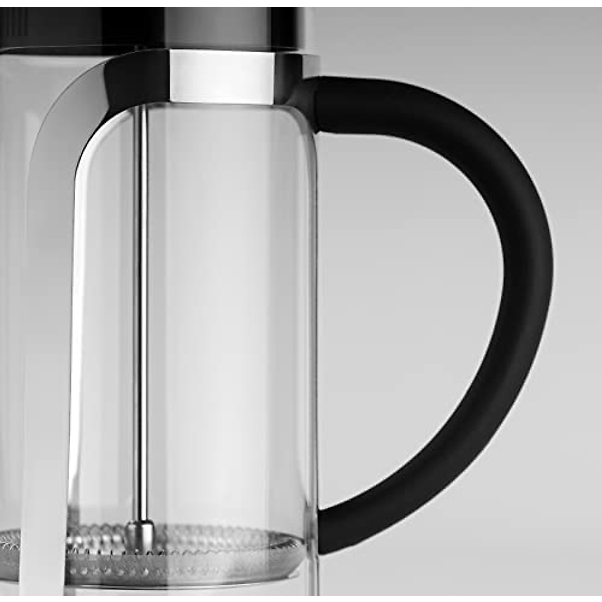 SIXAQUAE French Fress Coffee Maker，Stainless Steel Coffee Press,Durable Coffee Pot With Scale Line,4 Level Filtration System,Heat Resistant Borosilicate Glass,34oz