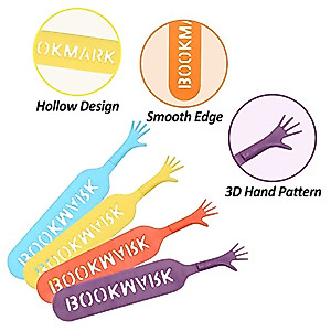 36PCS Funny Bookmarks for Kids, 4 Colors Help Me Bookmarks for Men, 3D Cartoon Book Marks for Book Lover Women Students Readers School Office Supplies