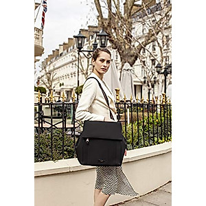 Storksak St. James Convertible Backpack Diaper Bag - Black Scuba