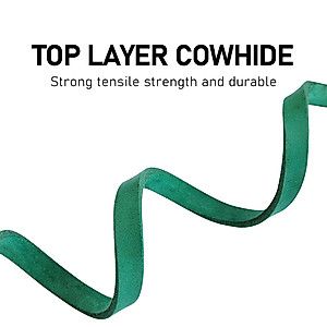 Leather Dog Collar for Medium Dogs with Braided Leather Dog Leash 4 Foot x 5/8"