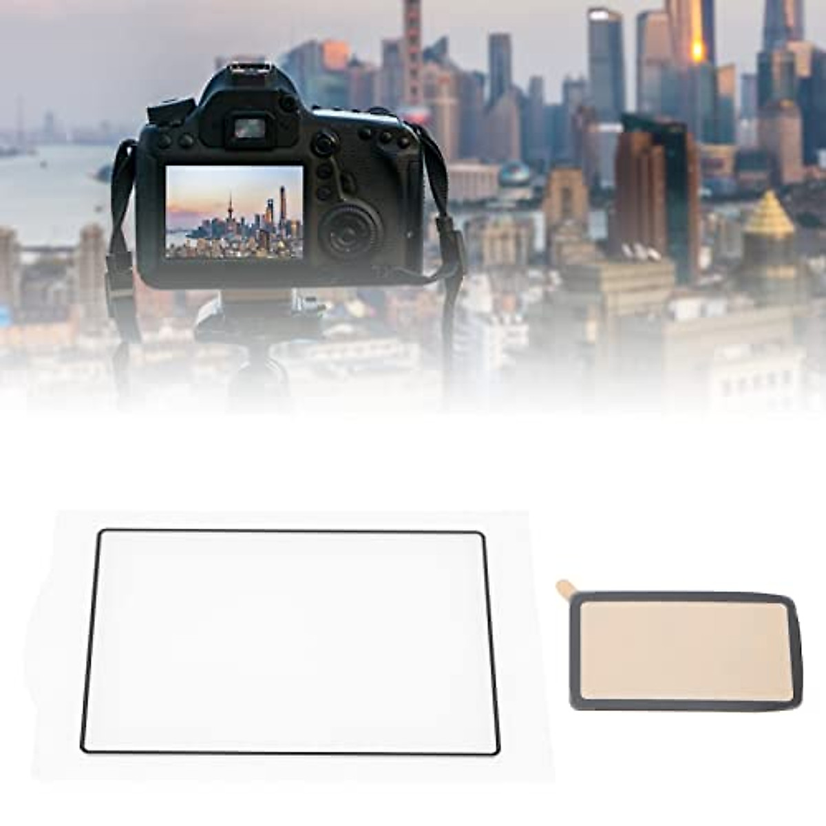 Qinlorgo Camera LCD Screen Optical Glass, Multilayer Waterproof Professional Oil Proof Sensitive Camera LCD Screen Protector Cover for Camera for D7200 Camera