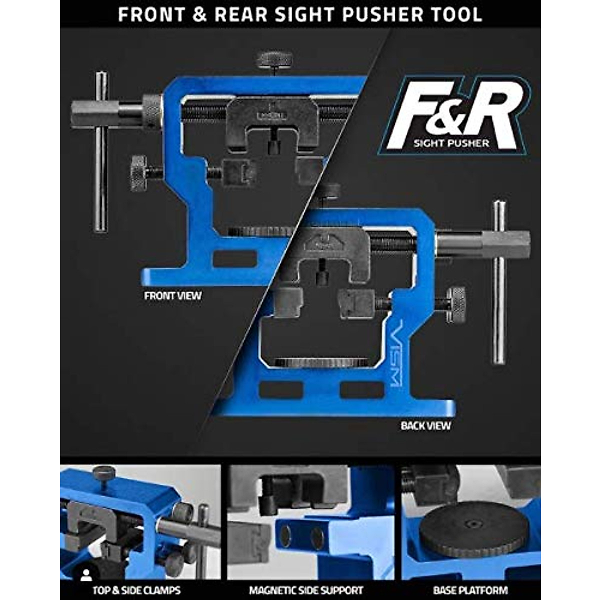 Patch and NcSTAR Heavy Duty Universal Pistol Dovetailed Front & Rear Sight Pusher Tool (Front & Rear Pusher)
