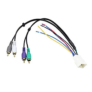 RED WOLF Aftermarket Radio Wire Harness Premium Sound System AMP Integration with 4RCA Connector Adapter for Toyota Lexus 1992-2001