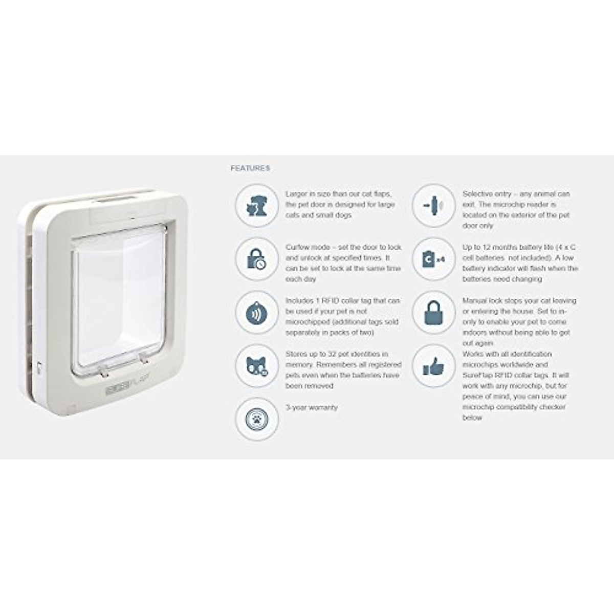 SureFlap-Sure Petcare Microchip Pet Door (White)