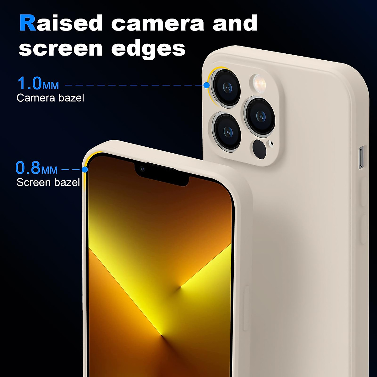 CMYFUTNG for iPhone 13 Case,[Silky Touch Premium Liquid Silicone][Camera Protection] [Soft Anti-Scratch Microfiber Lining],Slim Soft Shockproof Phone Case,White 1-ip13-02