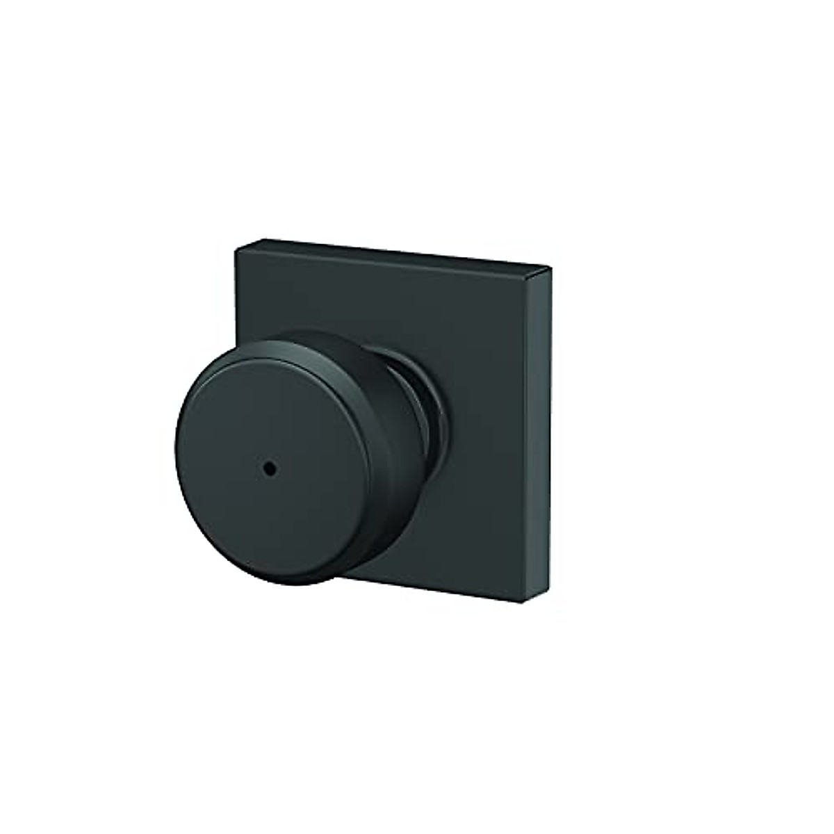 SCHLAGE F40 BWE 622 COL Bowery Knob with Collins Trim Bed & Bath Privacy Door Lock, Matte Black