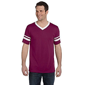Augusta Sportswear Men's Sleeve Stripe Jersey, MAROON/WHITE, X-Large