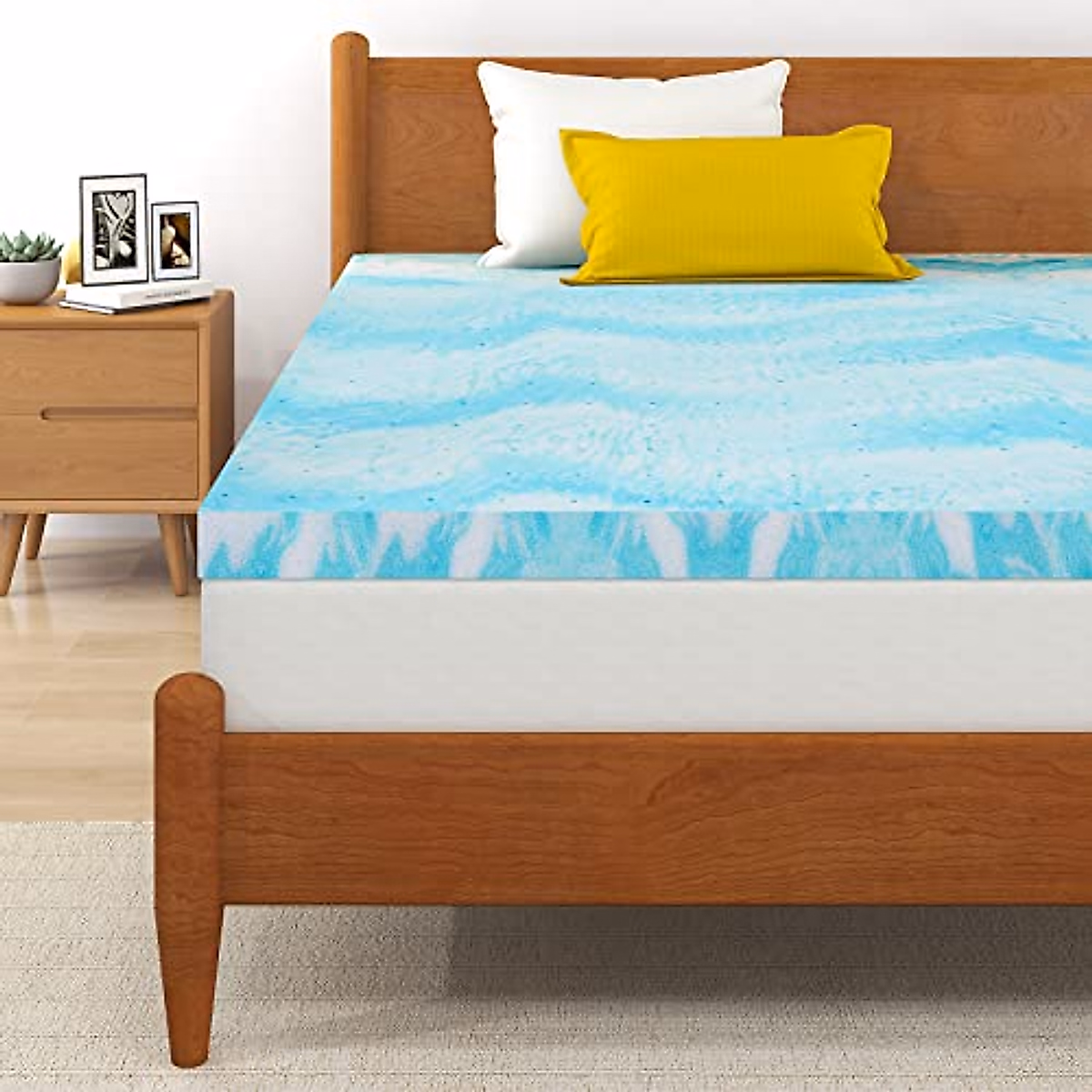 Mattress Topper, 2 Inch Gel Memory Foam Mattress Topper, Queen, CertiPUR-US Certified