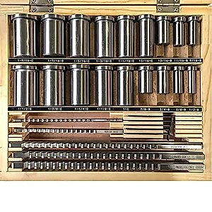 Western Eagle Workshop 30Pcs Keyway Broach Sets HSS Inch Industrial Tools for Lathe, Teeth Keyway Size：B -1/8", B - 3/16", C - 1/4", C - 3/8", C - 5/16"