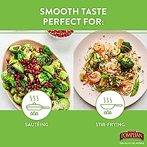 Pompeian USDA Organic Smooth Extra Virgin Olive Oil, First Cold Pressed, Smooth, Delicate Flavor, Perfect for Sautéing & Stir-Frying, 16 FL. OZ.