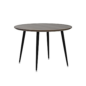 Wlvos 44.8" Round Dining Table for 4-6, Wood Round Kitchen Table with Powder Coating Adjustable Heigh Legs, Suitable for Living Room, Kitchen & Dining Room, Waiting Room, Natural