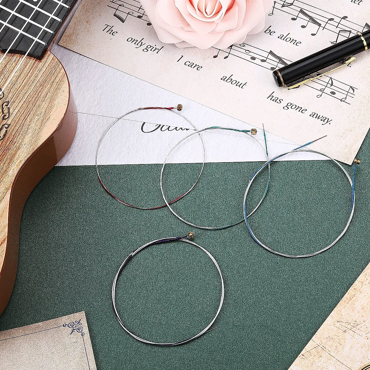 8 Pieces Violin Strings Universal Full Set (G-D-A-E) 4/4 Violin Universal String Steel Core Violin Fiddle String Strings for Instruments 4/4 3/4 1/2 1/4 Violin