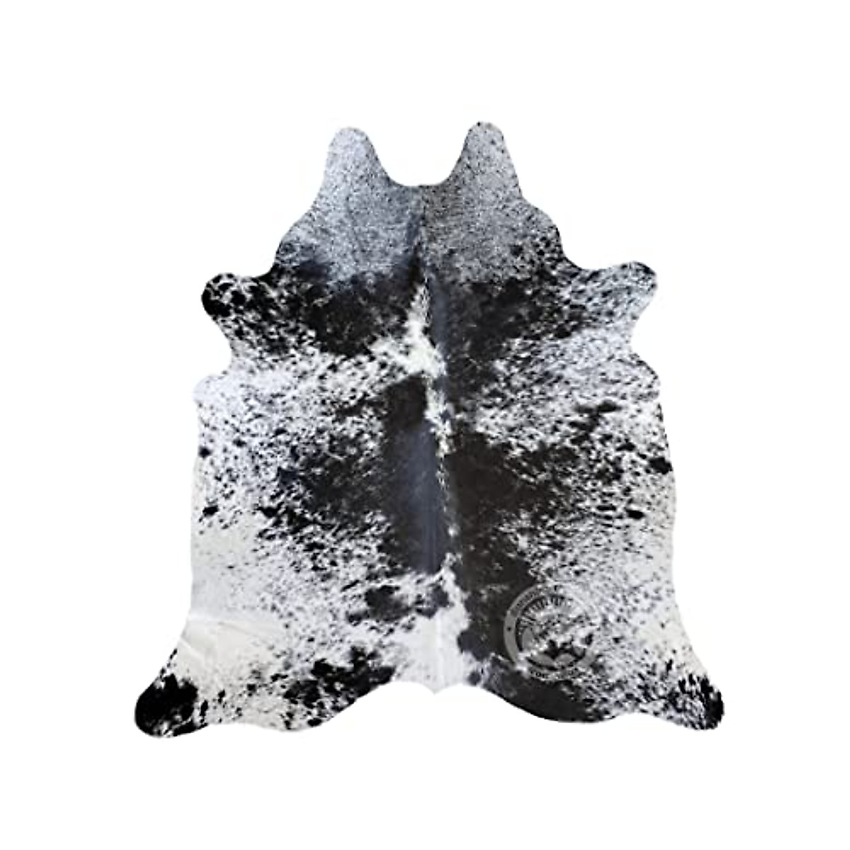 Genuine Salt and Pepper Black and White Cowhide Rug 6 x 7 ft. 180 x 210 cm
