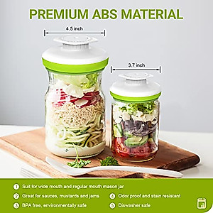 Mason Jar Vacuum Sealer, Jar Sealer with Accessory Hose for Foodsaver Vacuum Sealer, Pawcute Vacuum Sealer Kit Jar Attachment for Wide&Regular Mouth Jar, Canning Jars Sealer with Manual Vacuum Pump and Lid Opener